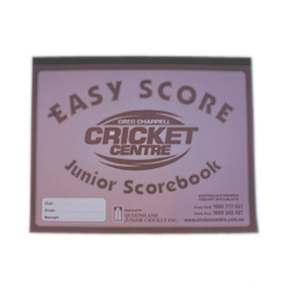 EASY SCORE JUNIOR SCOREBOOK – Greg Chappell Cricket Centre